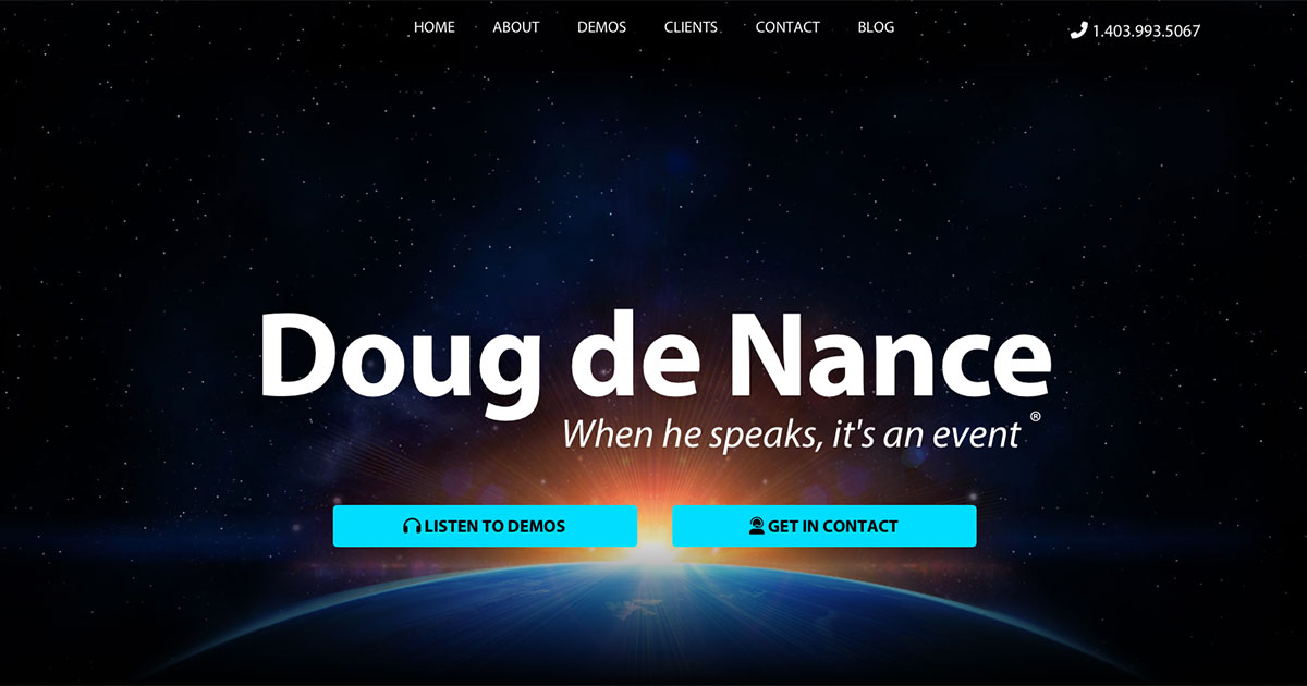 Established Voiceover Artist - Doug de Nance - When he speaks, it's an event! - Voice artist